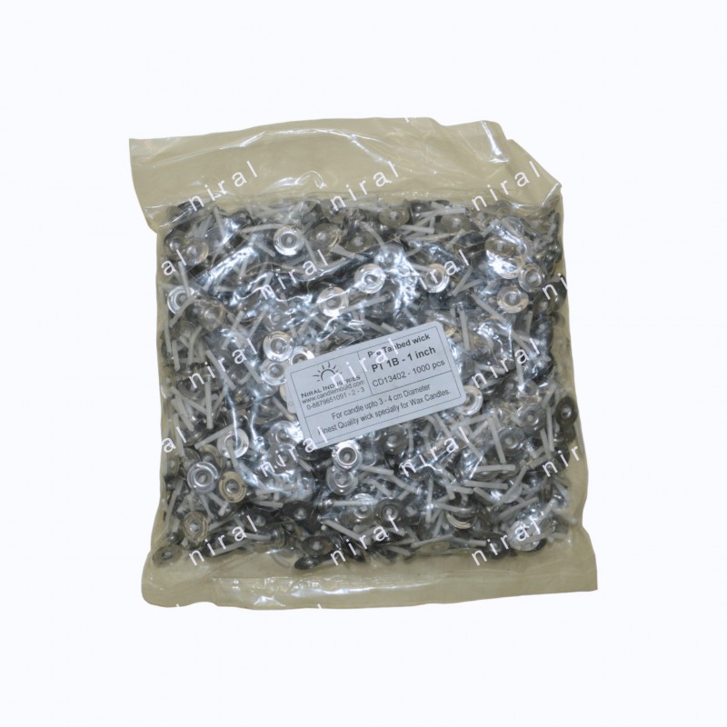 Niral's 1 Inch Wick - 1B - Paraffin Candle Wick 1000 pcs