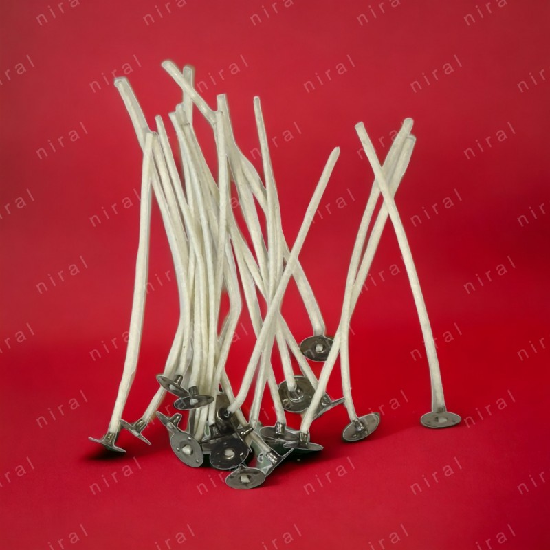 Niral's 4 inch wick - 4J - Soya Candle Wick 100 pcs