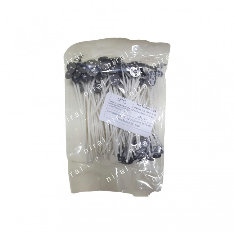 Niral's 4 inch wick - 4J - Soya Candle Wick 100 pcs