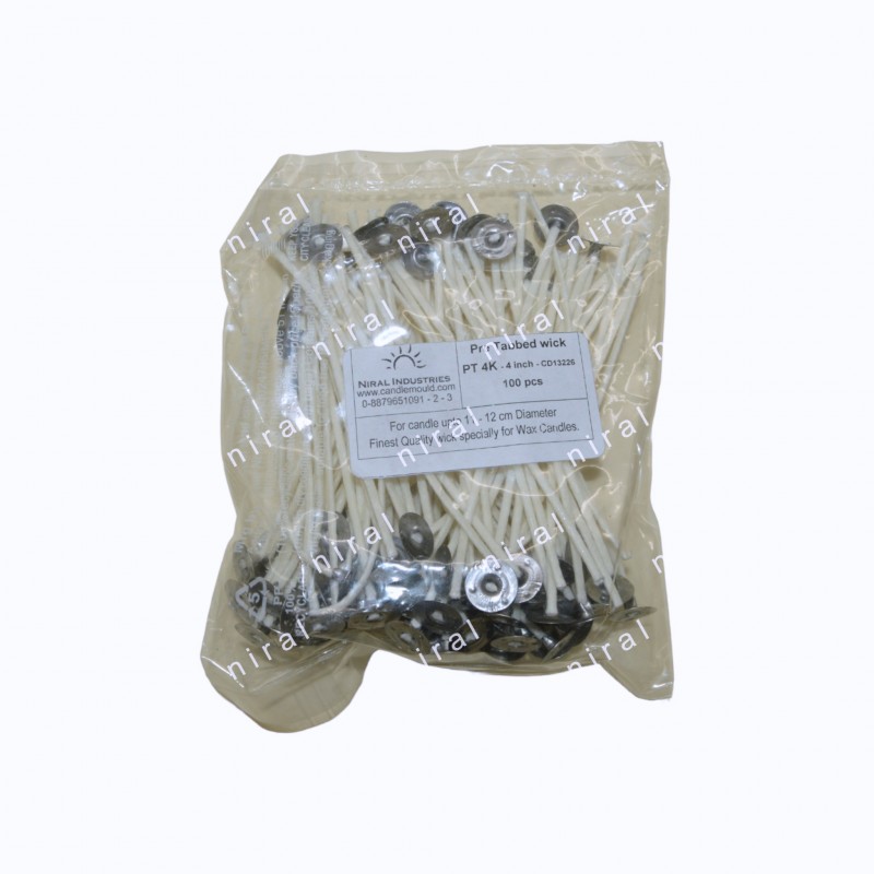 Niral's 4 Inch Wick - 4k - Soya Candle Wick 100 pcs